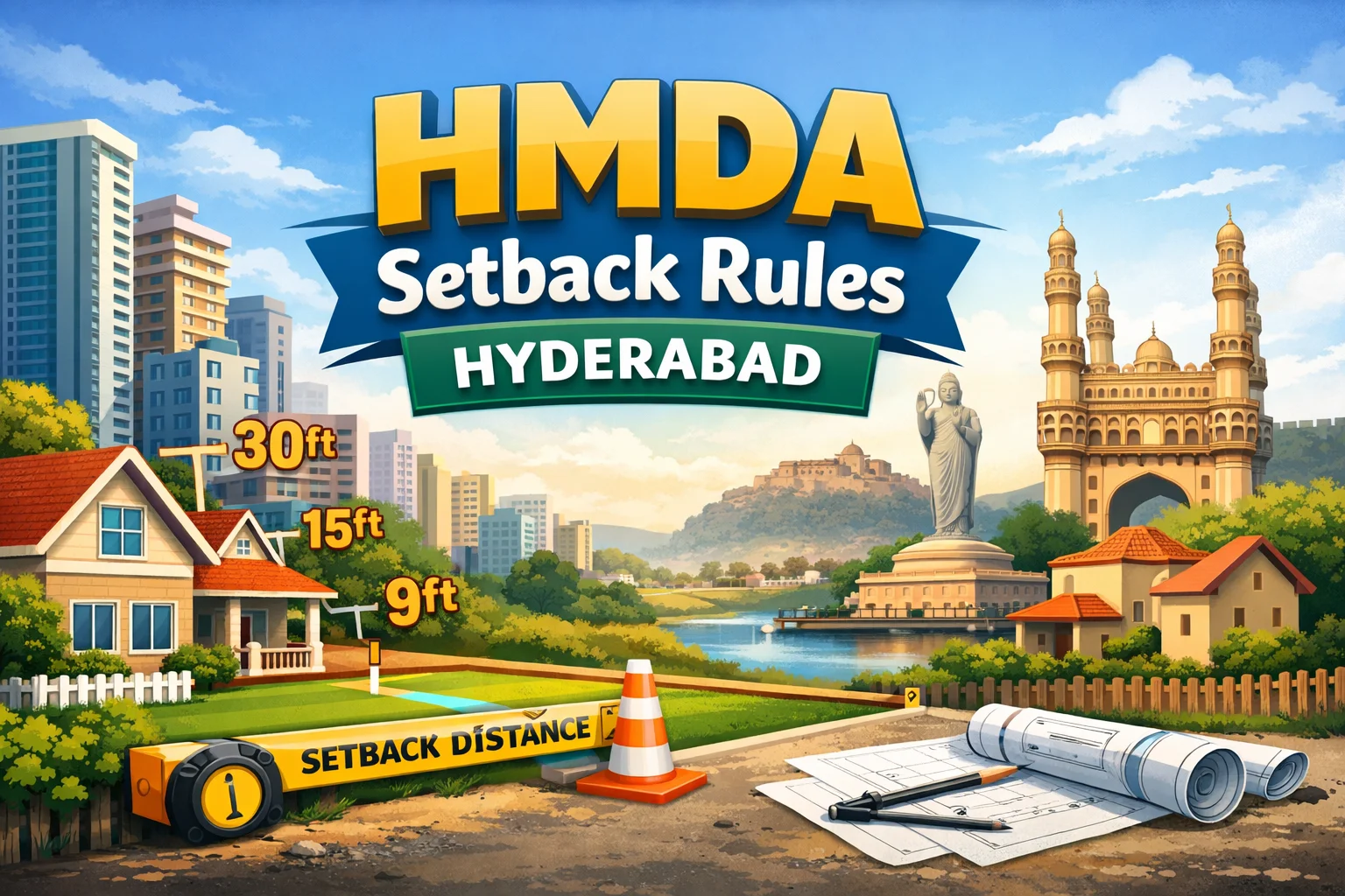HMDA Setback Rules Hyderabad – Min Setback Requirements